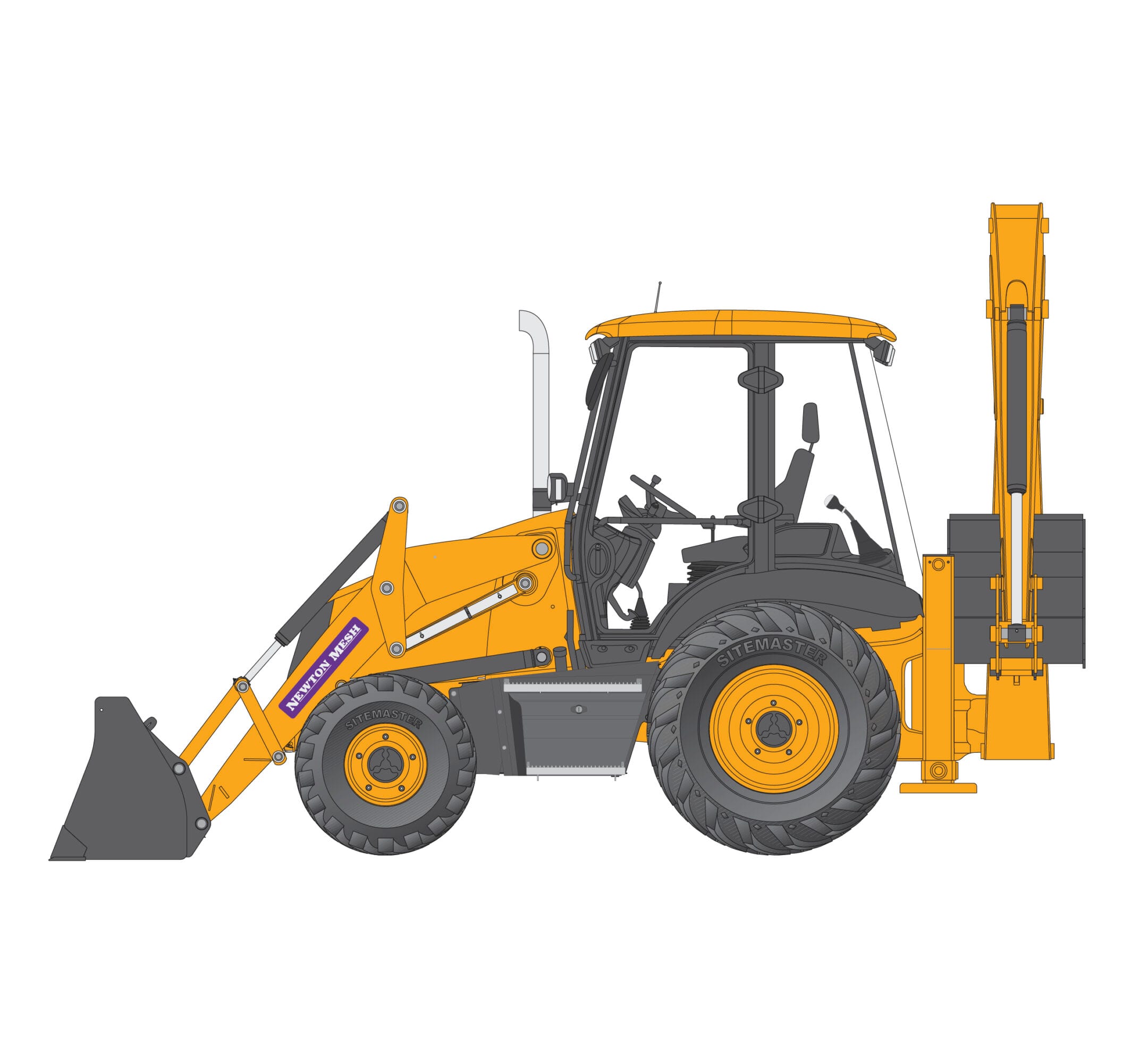 Wheeled Digger Decals | Newton Mesh