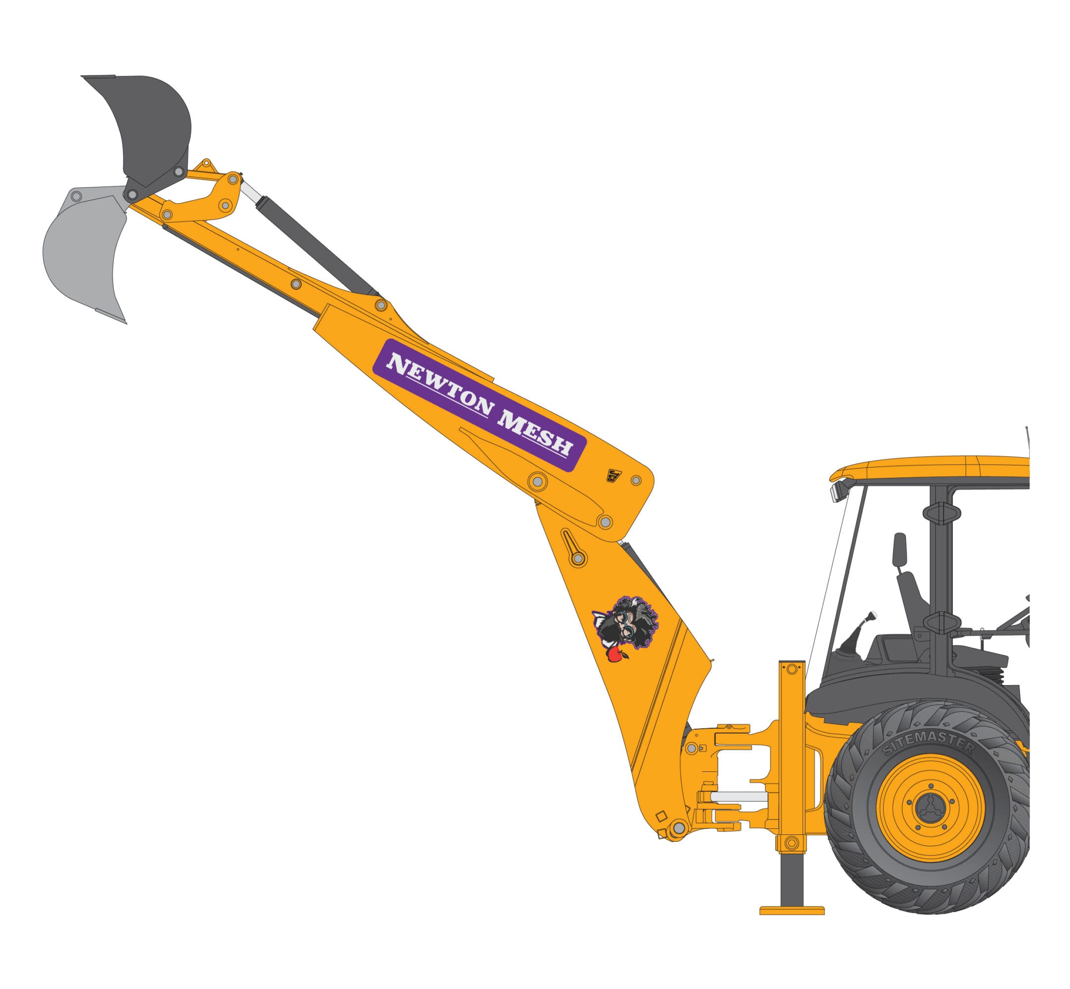 Wheeled Digger Decals | Newton Mesh